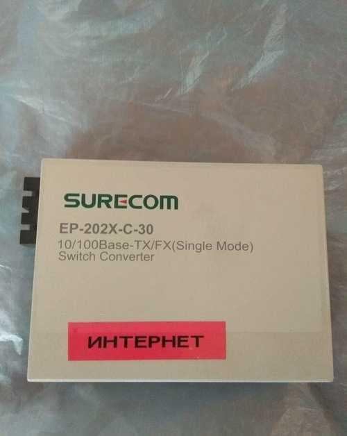 Медиаконвертер-коммутатор Surecom EP-202X-C-30