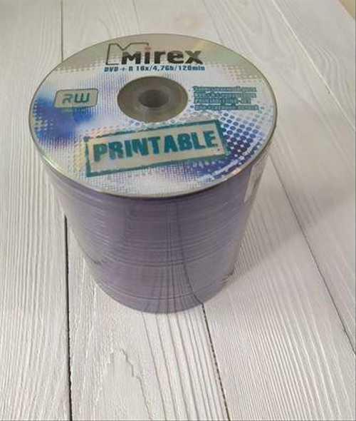 DVD+R диски Mirex 4.7Gb 16x Printable 100шт