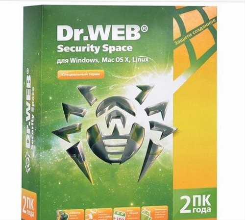 Антивирус Dr.Web Security Space 2 пк/2 года