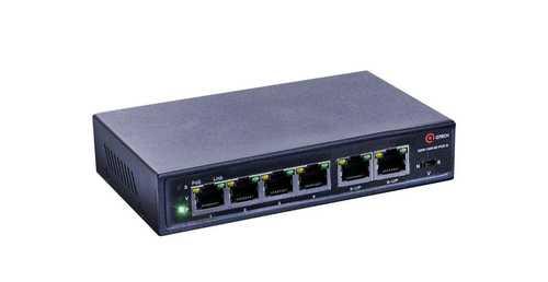 6 портовый PoE коммутатор Qtech QSW-1500-6E-POE-D