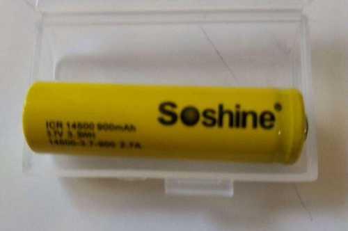 Аккумулятор литьионный Soshine 3,7v,900mAh,14500 м