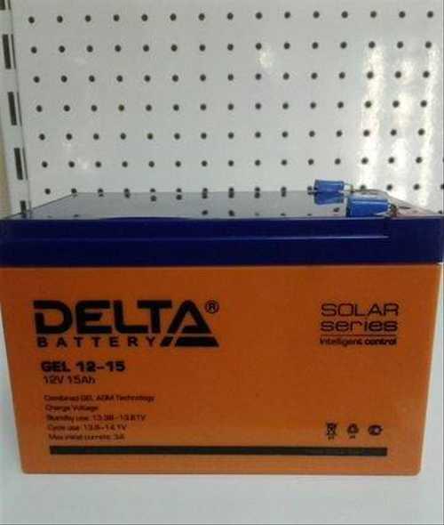Гелевый аккумулятор аккумулятор delta GEL 12-15