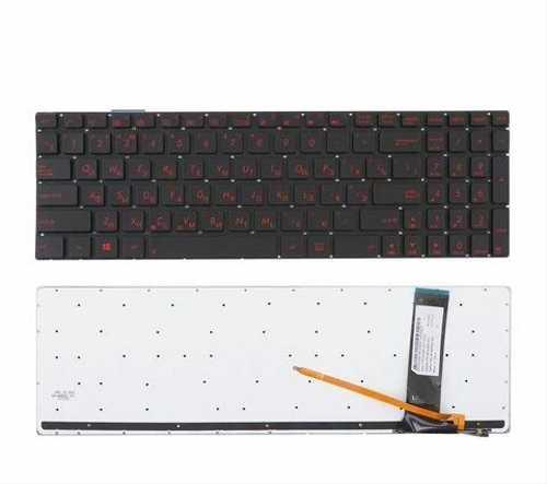 Клавиатура для ноутбука Asus N56 черная без рамки