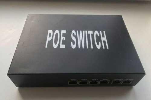 POE Switch 6 портовый коммутатор PSE7406 48 Vdc