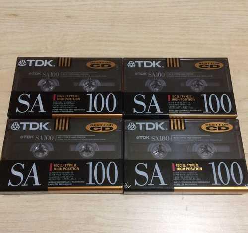 Аудиокассеты TDK SA 100 1991 год новые в упакрвке