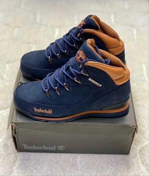 Ботинки Timberland зимние синие мужские кроссовки