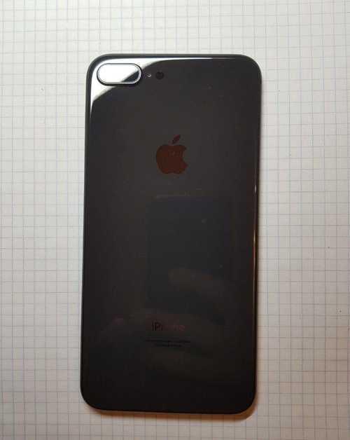 Корпус iPhone 8 plus space gray / чёрный + чехол к