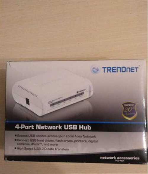 4-Port Network USB Hub TU2-NU4 trendnet