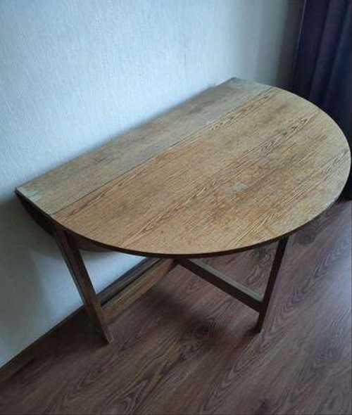 Круглый раскладной стол со стульями
