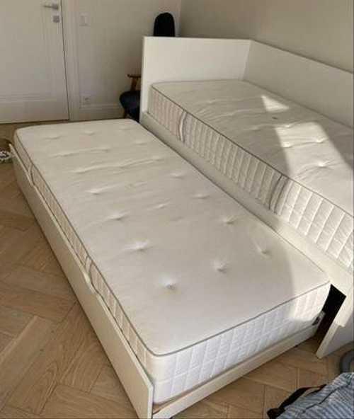 Кровать кушетка IKEA Flaxa, матрасы хоккосен