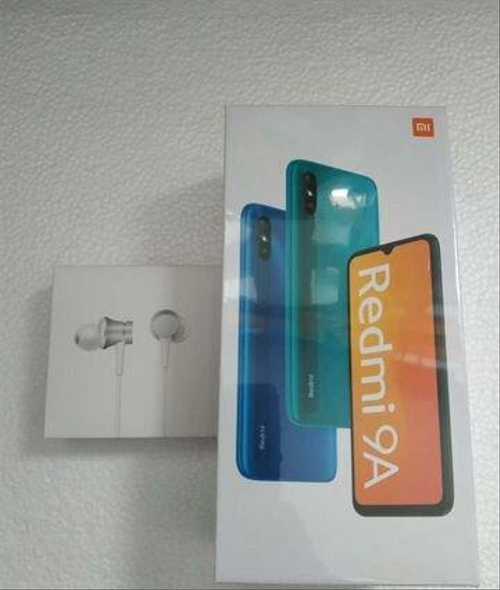 Xiaomi Redmi 9A 2/32Gb Sky Blue + наушники