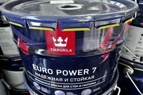 Краска Чёрная матовая тиккурила Euro Power 7