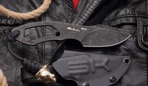 Нож скелетник «Bull» black sw, AUS-8