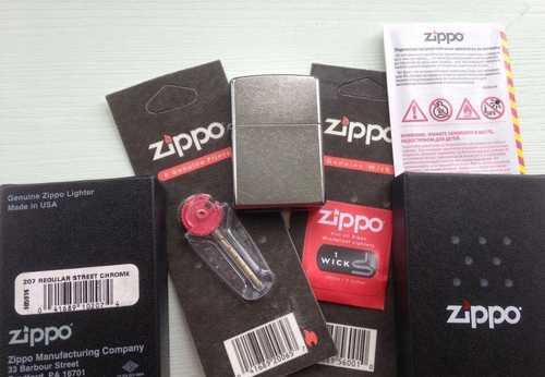 Оригинальная Zippo + Фитиль + Кремнии. Все новое