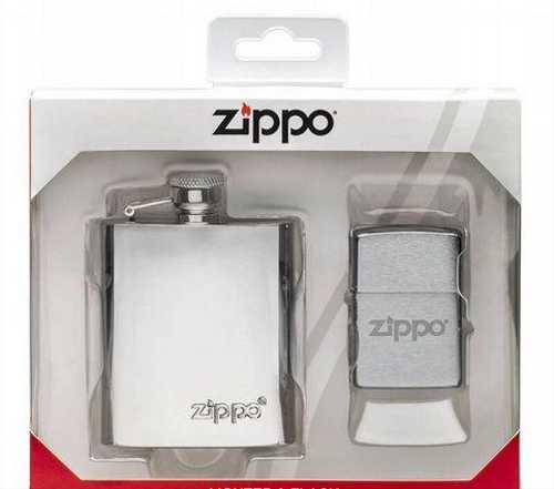 Подарочный набор zippo фляжка 89 мл и зажигалка 49098