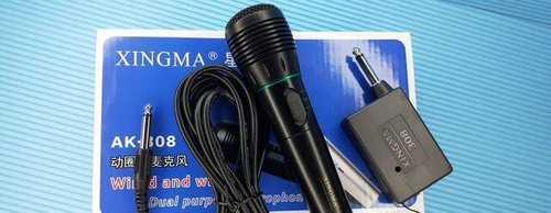 Микрофон Xingma 2в1 Беспроводной 20м Проводной 3м