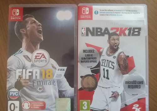 Игры для nintendo switch fifa18 и nba2k18