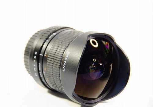 Объектив samyang fish-eye 8mm f/3.5 CS canon ef