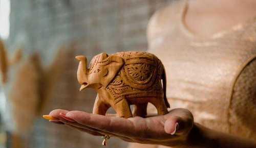Слон индийские статуэтка из дерева