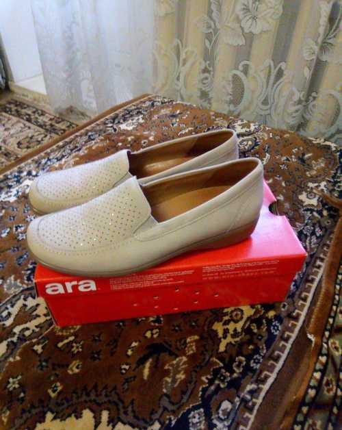 Туфли жен р.38.5 нубук Ara