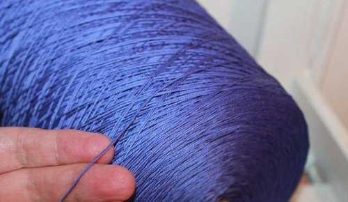 Пряжа нитки для вязания хлопок 100, фиолетовый