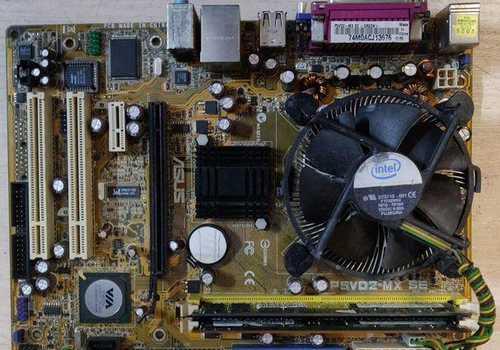 Комплект Pentium E2220+Мат. плата+2 Гб DDR2+кулер