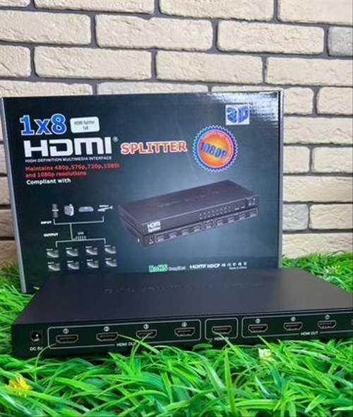 Разветвитель hdmi Splitter 1x8