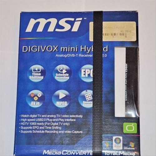 Тв тюнер внешний, гибридный MSI digivox mini