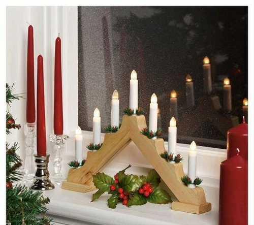 Светильник "Рождественская горка" 7 свечей