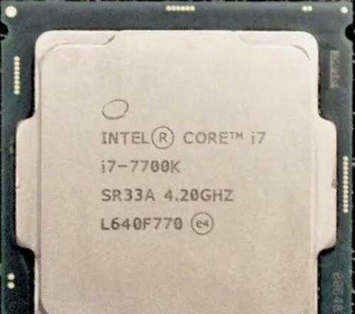Процессор intel core i7 7700k, мат плата asus prim