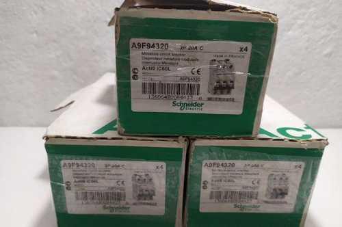 Schneider Electric A9F94320 iC60L C 20A 3P 15кА