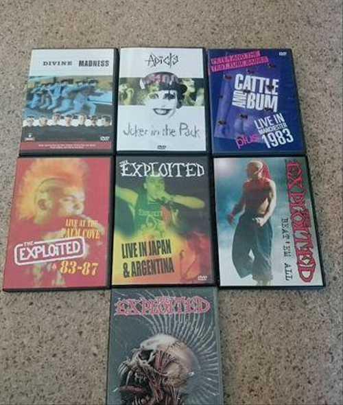 DVD музыка фирменные Exploited, Madness, Peter and