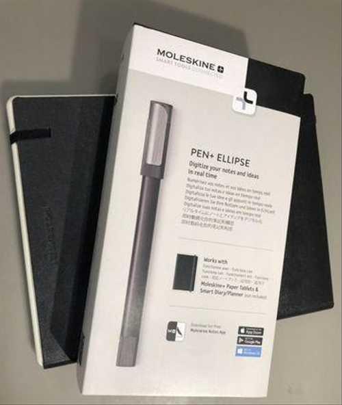 Moleskin Smart Pen + Ellipse смарт ручка и блокнот