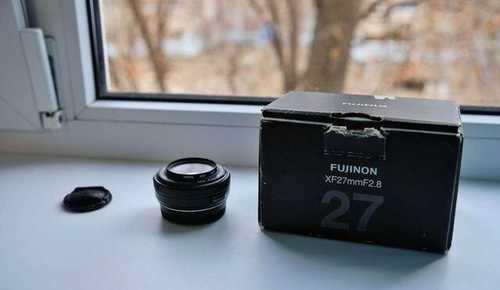Объектив Fujifilm XF 27mm f/2.8 черный