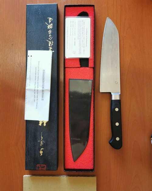 Нож японский кухонный santoku Hattori HD-5