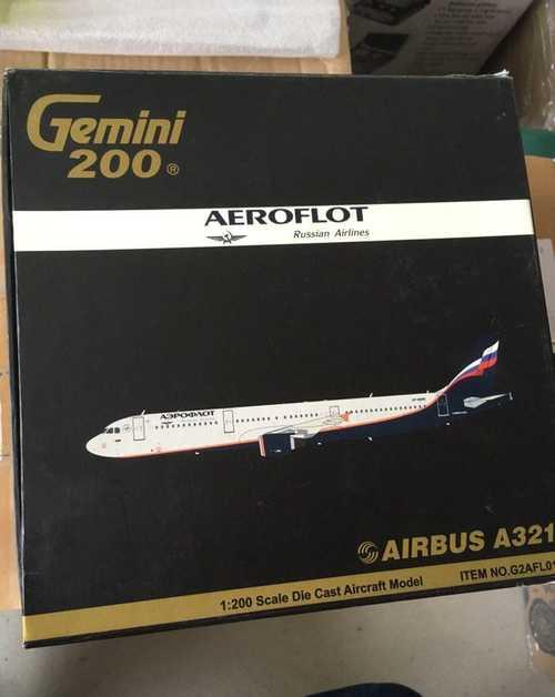 Модель самолета airbus a321 aeroflot(Gemini jets)