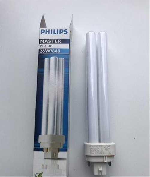 Лампа энергосберегающая Philips pl-c 4p 26w/840
