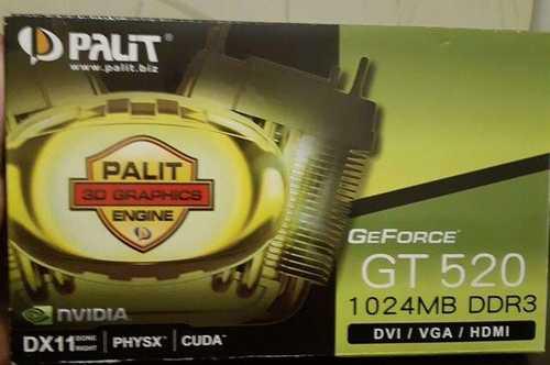 Palit GeForce GT520 1024Mb 64b sDDR3 CRT DVI hdmi
