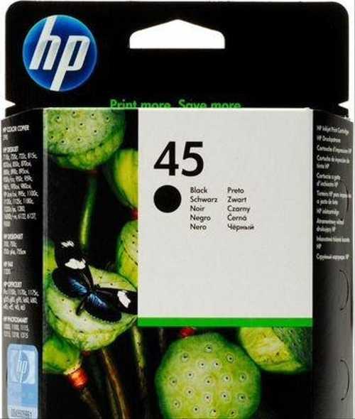 HP 51645AE 45 картридж черный (42 мл.) (истекший с