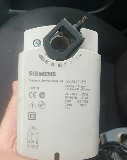 Привод воздушной заслонки siemens
