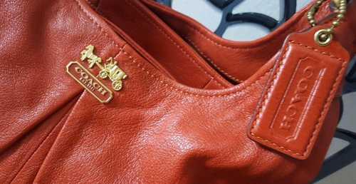 Сумка оригинальная итальянская кожа coach