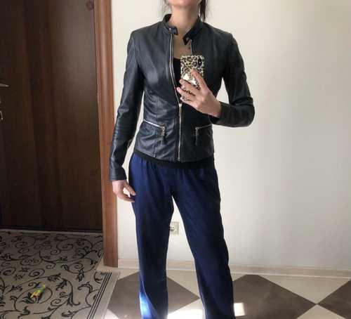 Куртка кожаная Elisabetta Franchi