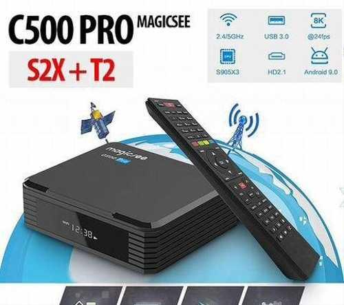 Magicsee C500 PRO - Гибрид S2-T2,Smart TV-BOX iptv