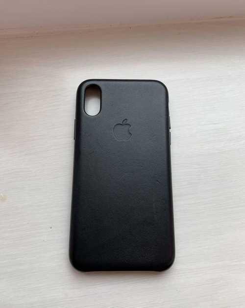 Продам чехол Leather Case ориг, б/у iPhone XS