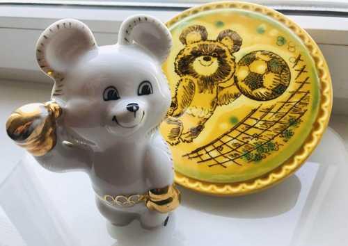Тарелка панно Олимпийский Мишка СССР