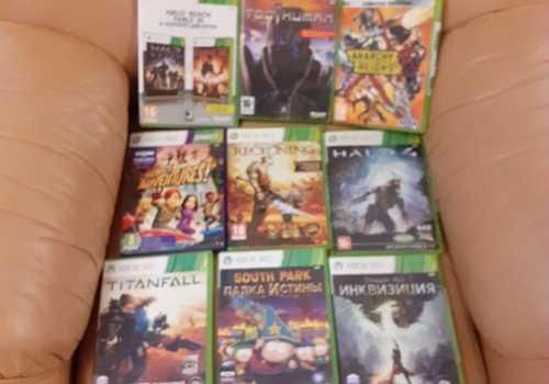 Коллекция дисков и геймпад Xbox360