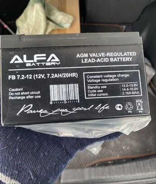Аккумулятор alfa Battery FB7,2-12 (12V / 7.2Ah)