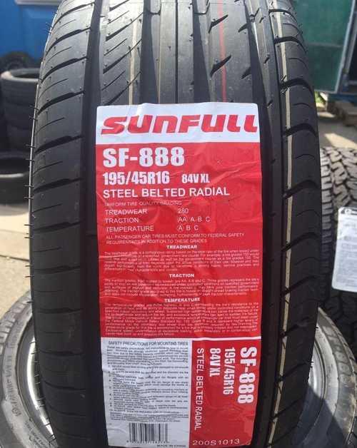 195/45 R16 Sunfull SF-888 новые летние шины