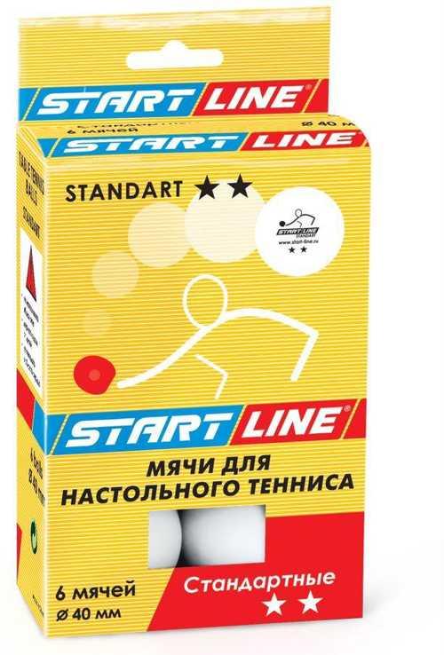 Мячи для Н.Т. start line standart 2*, 6 шт, белые