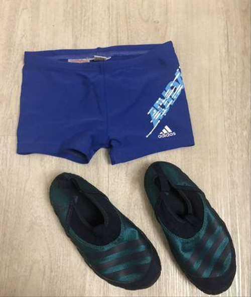 Плавки и тапочки для купания adidas